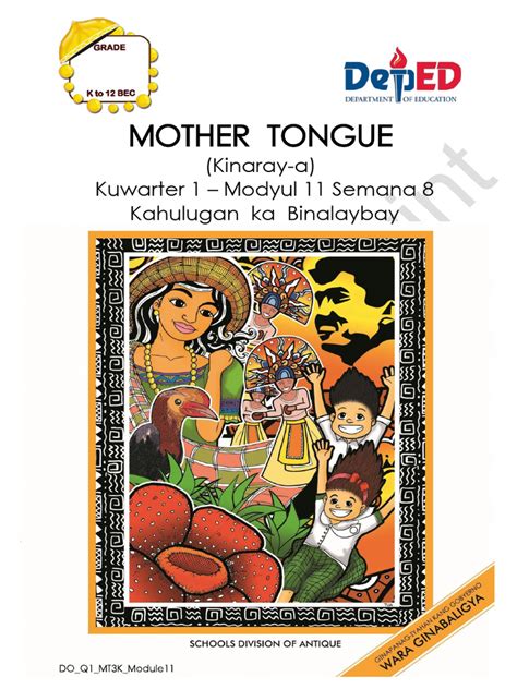 Mt3q1 Modyul 11 Kahulugan Ka Binalaybayv2 Pdf
