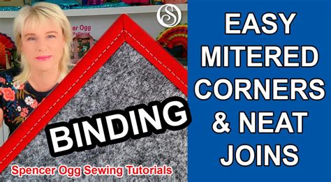 How To Bind Corners Mitered Corners With Bias Binding Or Bias Tape