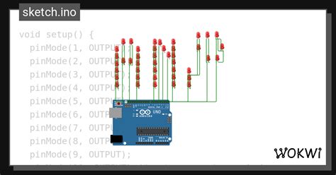 Runing Teks Wokwi Esp32 Stm32 Arduino Simulator