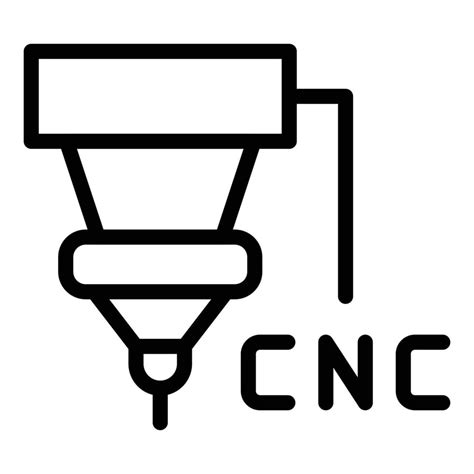 Iron Cnc Machine Icon Outline Vector Industry Tool 15063910 Vector Art