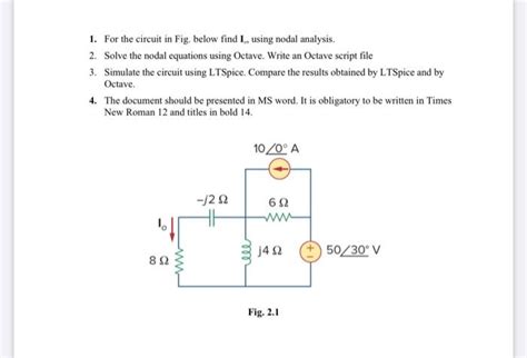 Solved For The Circuit In Fig Below Find In Using Nodal Chegg Com