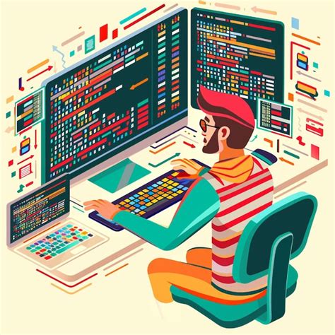 A Developer Integrating A Database With A Web Application Premium Ai