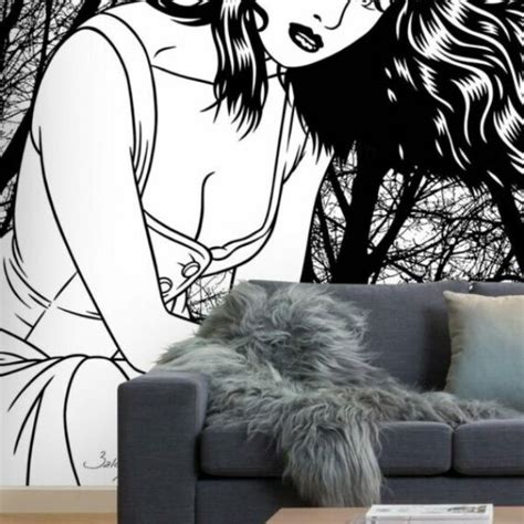 Retro Woman Wallpaper Wallmural Déco Wallpaper Retro Woman Wallpaper Wallmural Déco Wallpaper