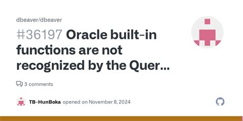 Oracle Built In Functions Are Not Recognized By The Query Analyzer