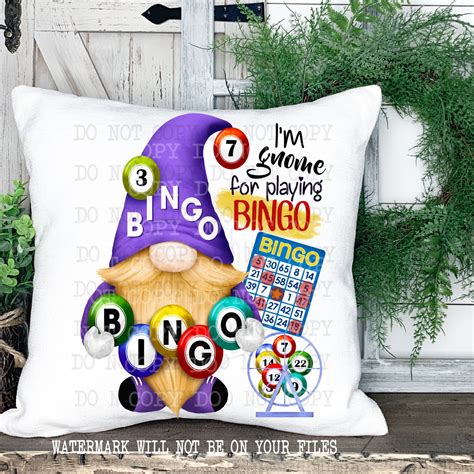 Bingo Gnome Png Gnome Png Digital Download Bingo Clipart Etsy