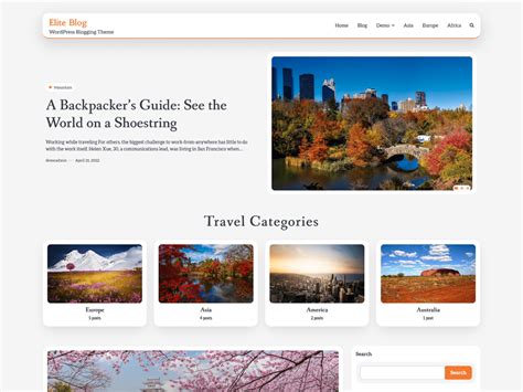 elite blog free blogging wordpress theme download