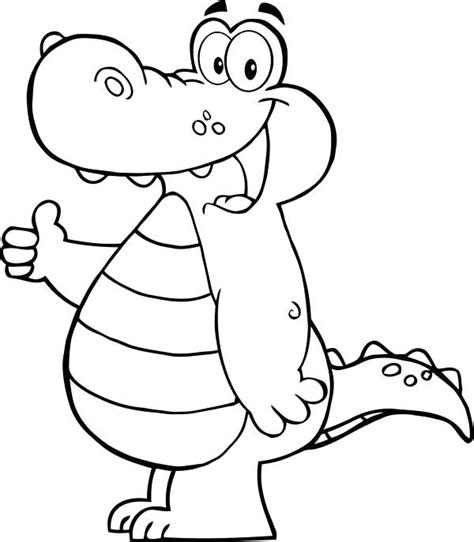 Cartoon Alligator Coloring Pages At Free Printable