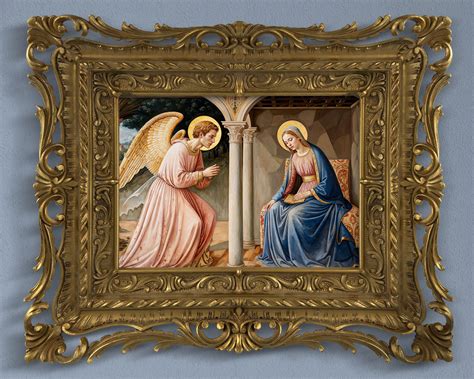 The Annunciation Painting Art Angel Gabriel And Virgin Mary Fra