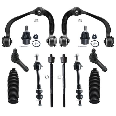 12pc Front Upper Control Arms Tie Rods Sway Bar Links Suspension Kit