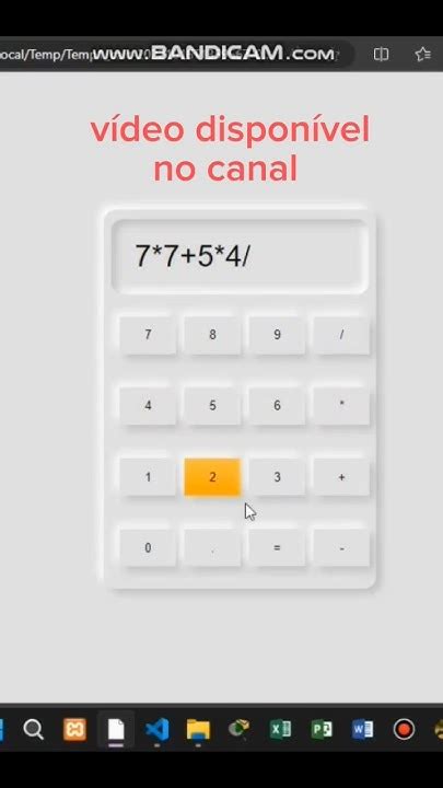Como Criar Calculadora Com Html Css E Javascript Youtube