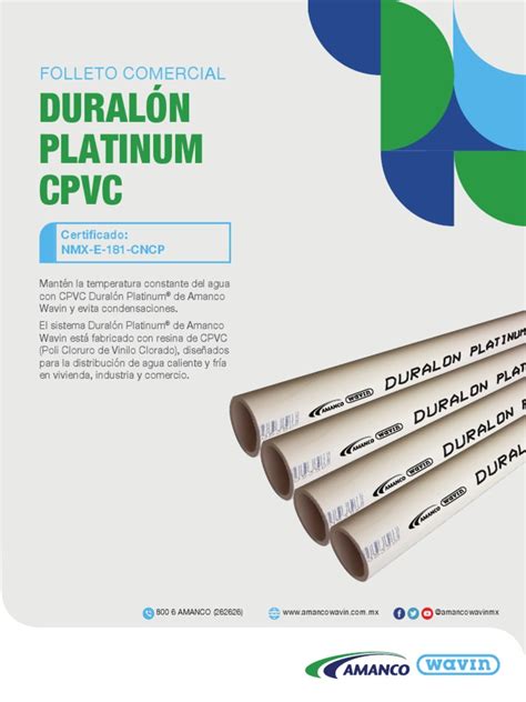Folleto Comercial Sistema Duralon Platinum Cpvc Pdf