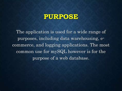 History Of Mysql Ppt
