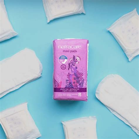 Natracare Organic Cotton Maxi Pads Night Time Pack Of 10 Natracare