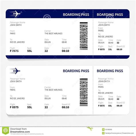 Airline Ticket Template Word