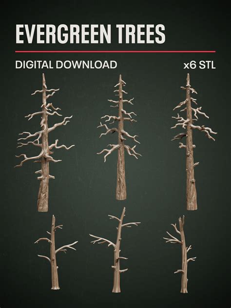 Digital Download Evergreen Trees Stl Epic Basing