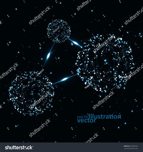 Molecular Structure Network Connection Abstract Vector Stock Vector