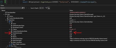 core contexter identity isauthenticated is false after