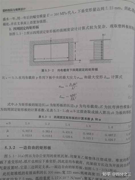 如何计算三边固定一边自由的矩形板的弯矩和抗弯截面模量？ 知乎