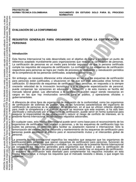 Iso 17024 Pdf Prueba Evaluación Evaluación