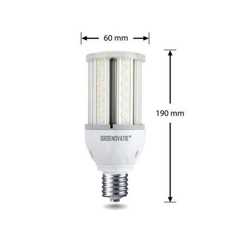 Groenovatie Led Corn Mais Lamp E40 Fitting 15w 190x60 Mm Warm Wit