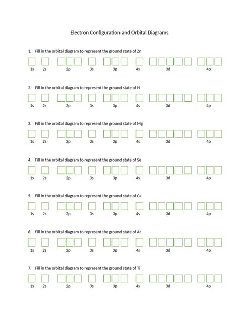 10chem Electron Configuration Homework Pdf
