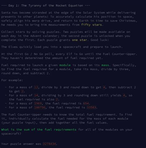 advent of code style to make the most important parts stand out a bit i hope this is not
