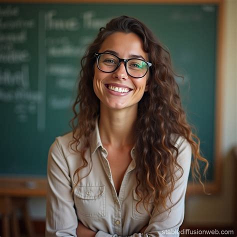 English Teacher With Glasses Stable Diffusion Online