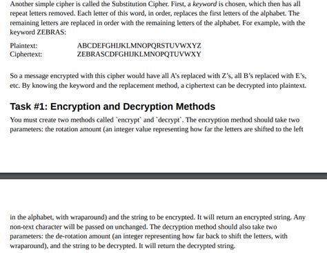 Solved Another Simple Cipher Is Called The Substitution Solved Another Simple Cipher Is Called The Substitution