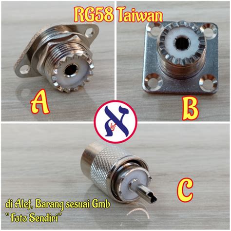 Jual Konektor Rg Taiwan Oval Kotak Lurus Connector Antena Radio Rg B Rg Kotak Kota
