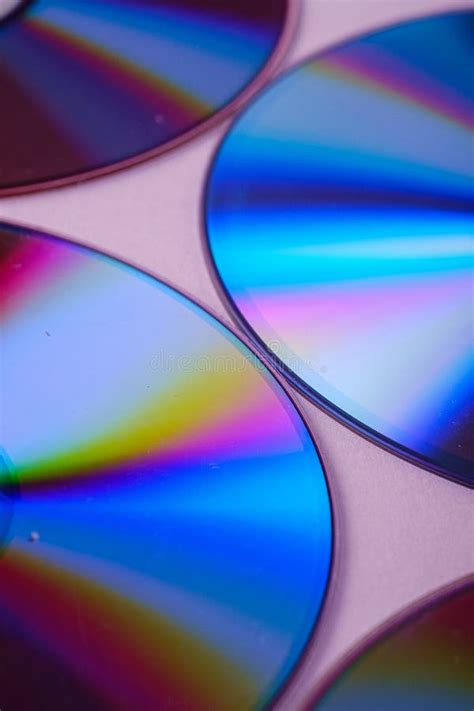 Abstract Cd Dvd Compact Disc Disk Dispersion Refraction Reflection Of Light Colors Texture On