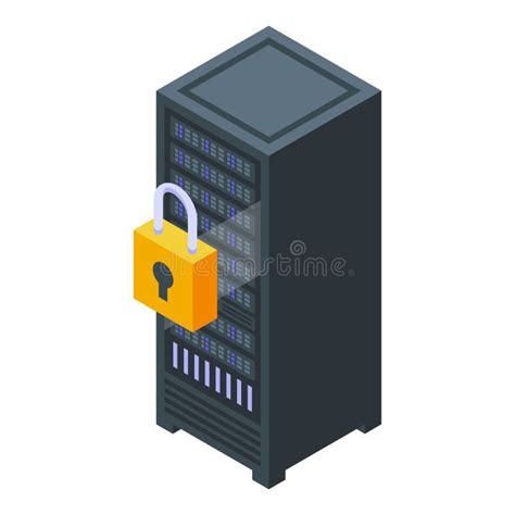Secured Server Icon Isometric Vector Vpn Network Stock Vector Illustration Of Online Code