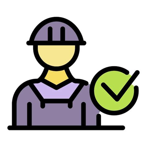 Premium Vector Approved Engineer Icon Outline Approved Engineer Vector Icon Color Flat Isolated