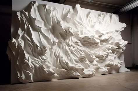 Premium Photo White Plaster Composition For Waveform Motion Capture