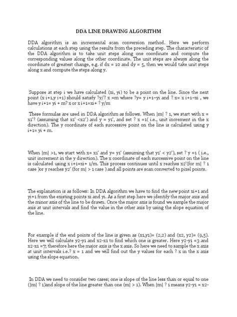 1 dda line drawing algorithm pdf slope algorithms