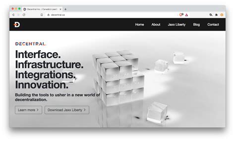 GitHub Masonmedia Projects Decentral Public Facing Website For Blockchain Company Decentral