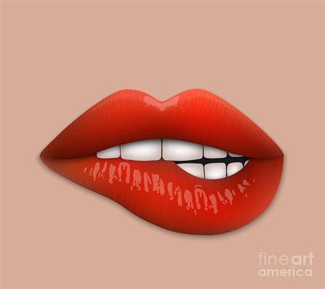 Mouth Female Woman Girl Lips Lipstick Seductive Teeth Digital Art By Noirty Designs Fine Art