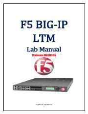 F5 LTM Lab Manual 1 Pdf F5 BIG IP LTM Lab Manual Redouane MEDDANE F5 BIG IP Lab Manual 1 Table