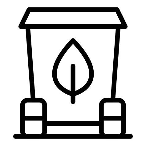 Garbage Bin Icon Outline Vector Sustainable Bag 14984823 Vector Art At