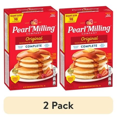 2 Pack Pearl Milling Company Complete Pancake Mix 80 Oz Packaging