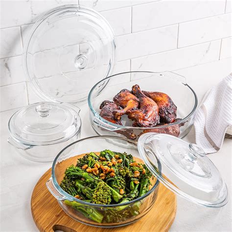 Libbey Bakers Basics Glass Casserole Combo Set Of 6 Clear Kitchen Stuff Plus