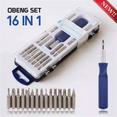 Jual Obeng Set 16in1 Multifungsi Obeng Set Serbaguna Obeng Laptop