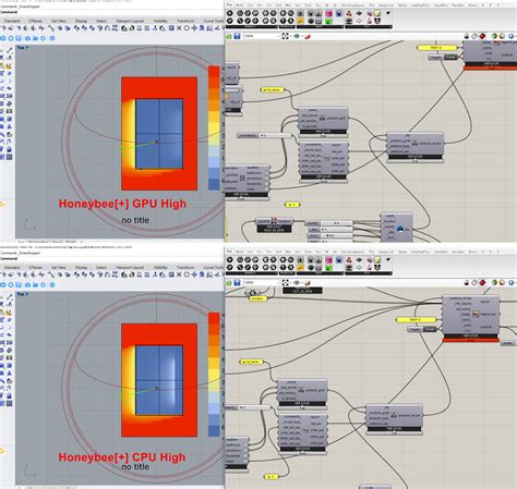 Four Different Results Honeybee Legacy Cpu Honeybee Legacy Accelerad Gpu Honeybee