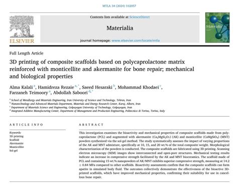 Additivemanufacturing 3dprinting Scaffold Tissueengineering Research Collaboration Hamed
