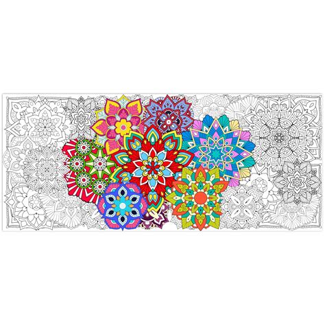 Watinc Jumbo Mandala Coloring Poster Classic Mandala Posters Giant