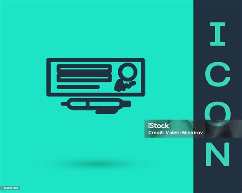 녹색 배경에 격리 된 은행 검사 및 펜 아이콘의 검은 색 선 빈 템플릿입니다 채울 빈 필드가있는 수표 페이지 벡터 일러스트레이션 0명에 대한 스톡 벡터 아트 및 기타 이미지