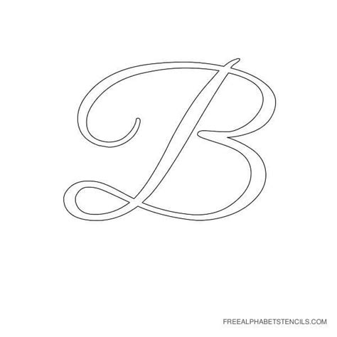 Free Printable Cursive Alphabet Letters Stencils