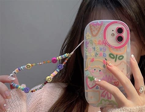 인스증정 소녀 곰돌이 스트랩 아이폰케이스 에이블리