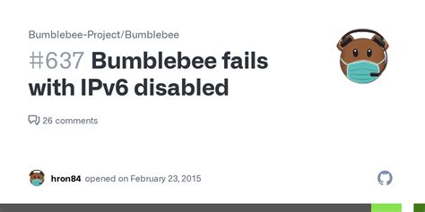 Bumblebee Fails With Ipv Disabled Issue Bumblebee Project Bumblebee Github