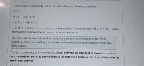 Solved Assume S ﻿is A Recursively Defined Set Defined By