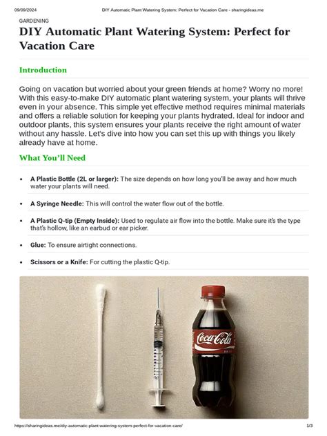 Diy Automatic Plant Watering System Pdf